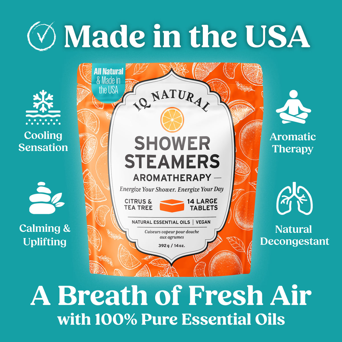 Citrus Shower Steamers - 14 Piece – iQ Natural